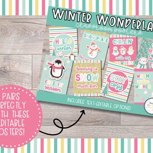 Bulletin Board for Winter, Winter Wonderland Classroom Decor, Winter ...