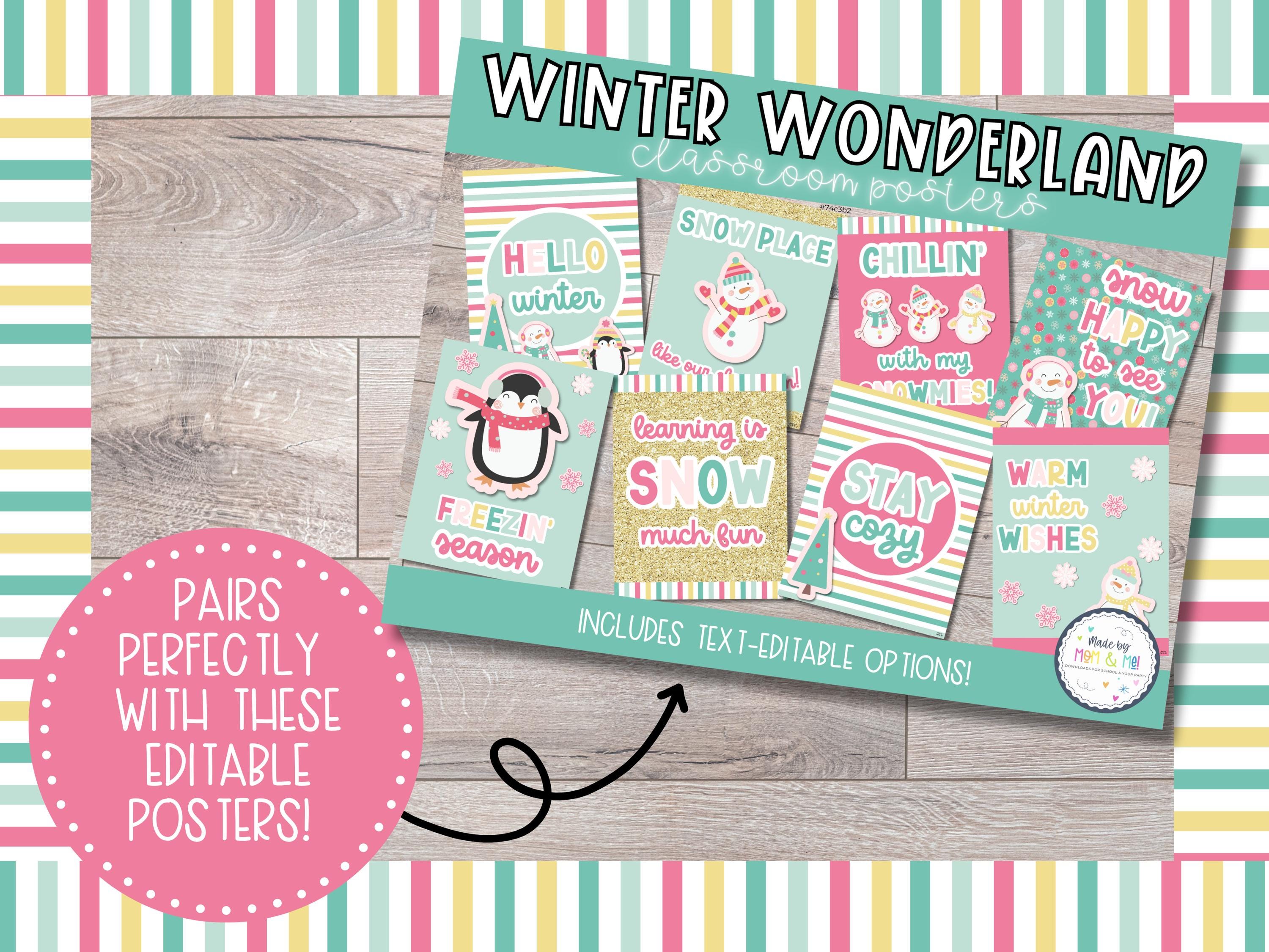 Bulletin Board for Winter, Winter Wonderland Classroom Decor, Winter ...