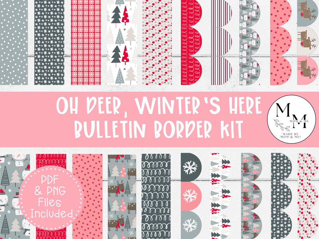 Winter Bulletin Board, Printable Bulletin Board Border, Winter ...