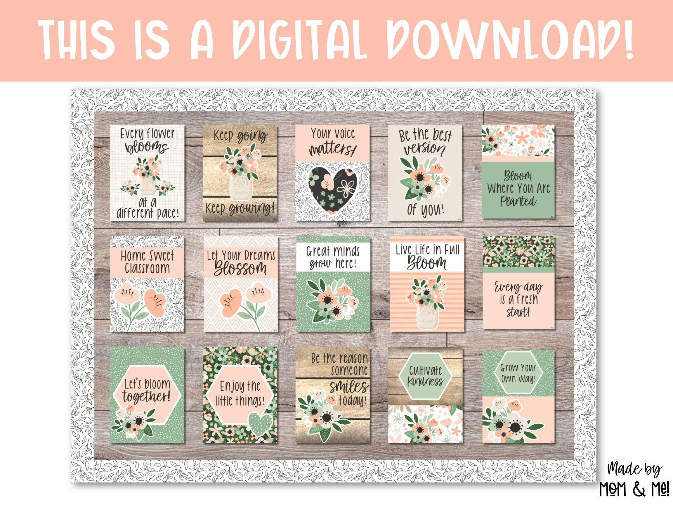 Spring Bulletin Board, Printable Motivational Posters, Teacher Poster ...