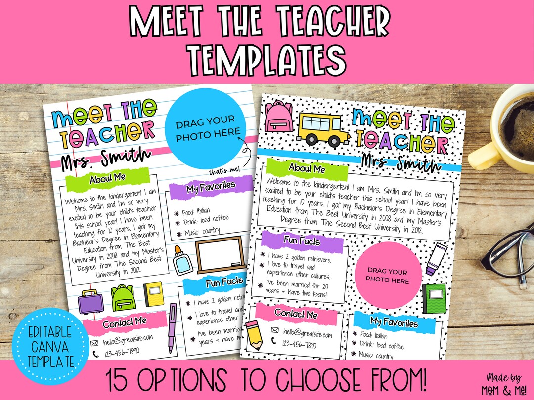 Editable Meet the Teacher Template: Bright Classroom Newsletter (canva ...