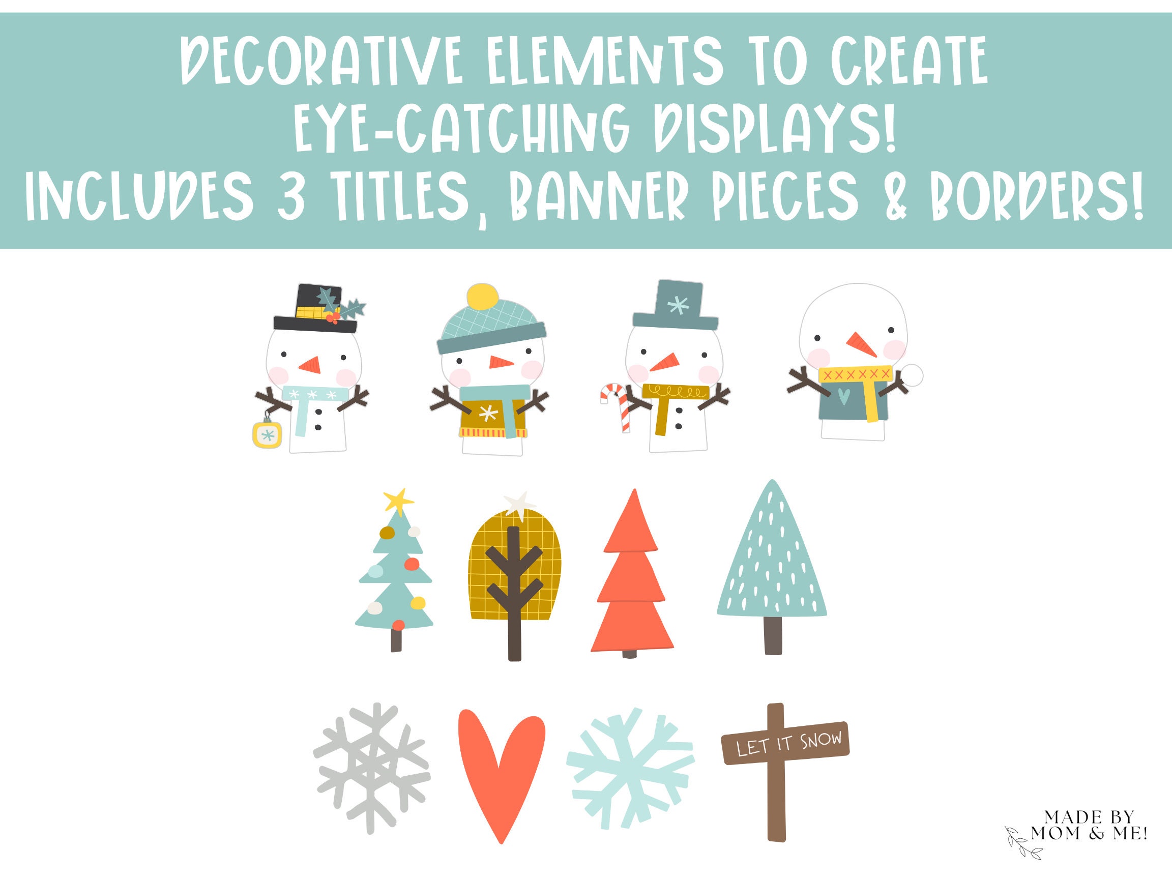 Winter Bulletin Board Kit, Snow Bulletin Board, Printable Bulletin ...