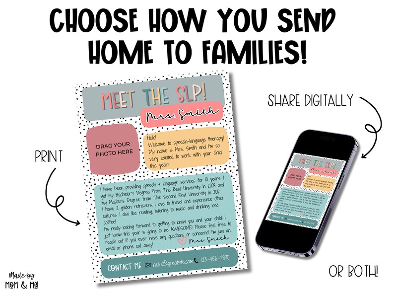 Meet the SLP: Editable Newsletter Template, Welcome Letter, Back to ...