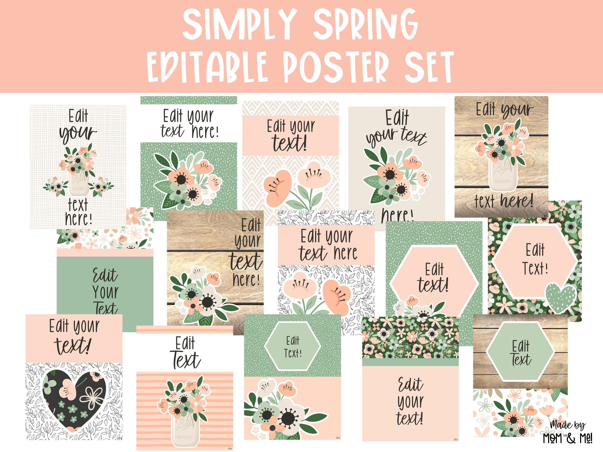 Editable Classroom Posters, Spring Bulletin Board Kit, Printable ...