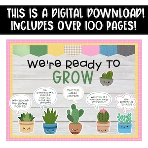 Speech Therapy Room Decor, Bulletin Board Kit, Cactus Themed Speech ...