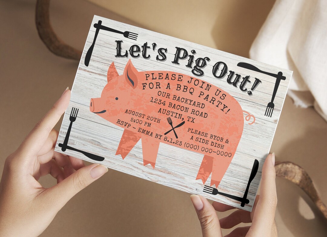 Summer Cookout Editable Digital Invitation, Editable Cookout Invite ...