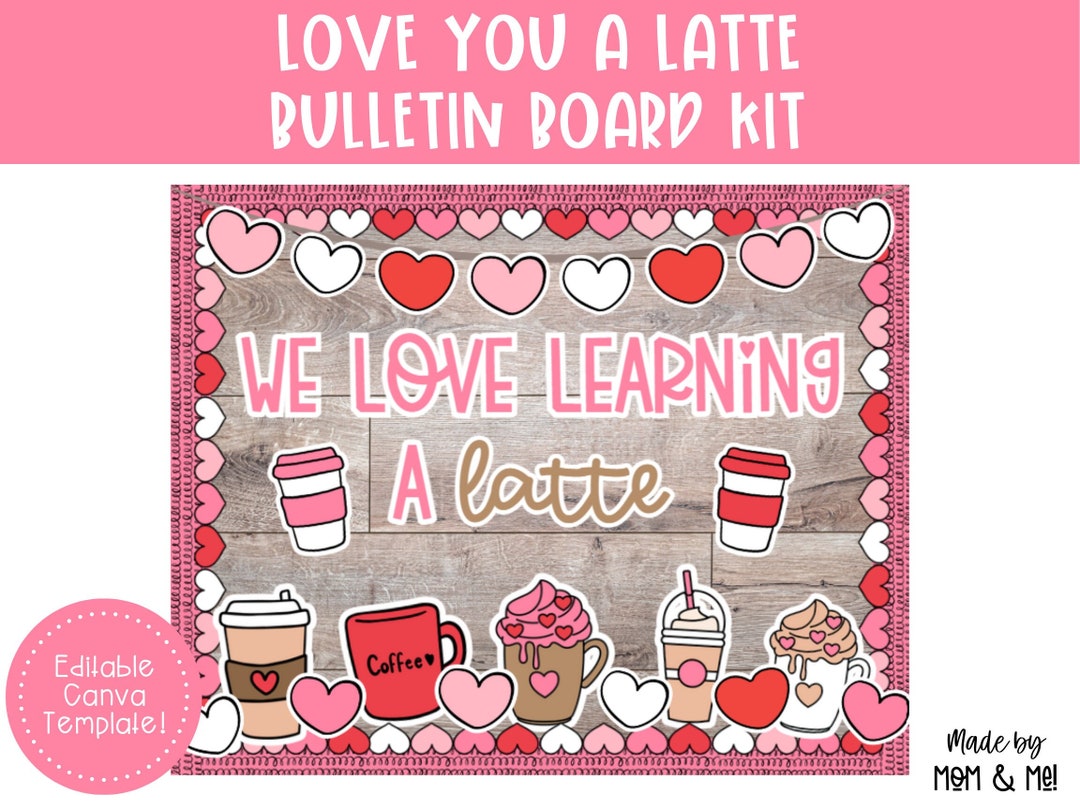 Valentine's Day Bulletin Board Kit, Valentine's Day Door Decor ...