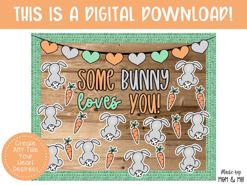 Spring Bulletin Board Kit, Easter Display, Spring Door Decor, April ...