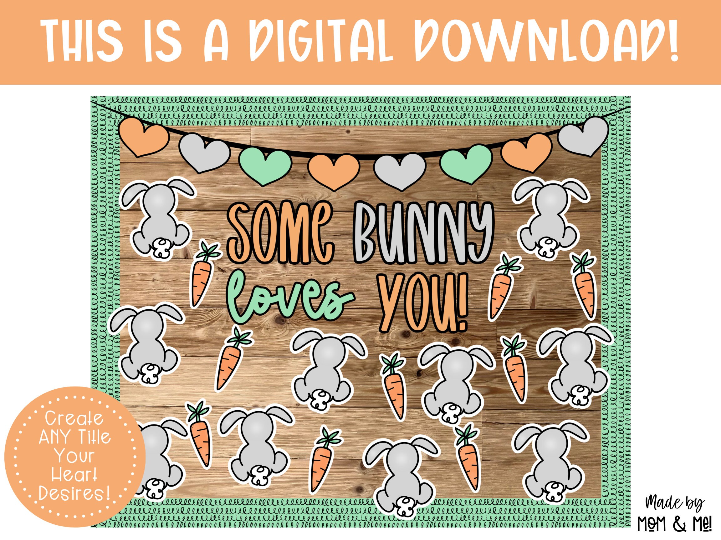 Spring Bulletin Board Kit, Easter Display, Spring Door Decor, April ...