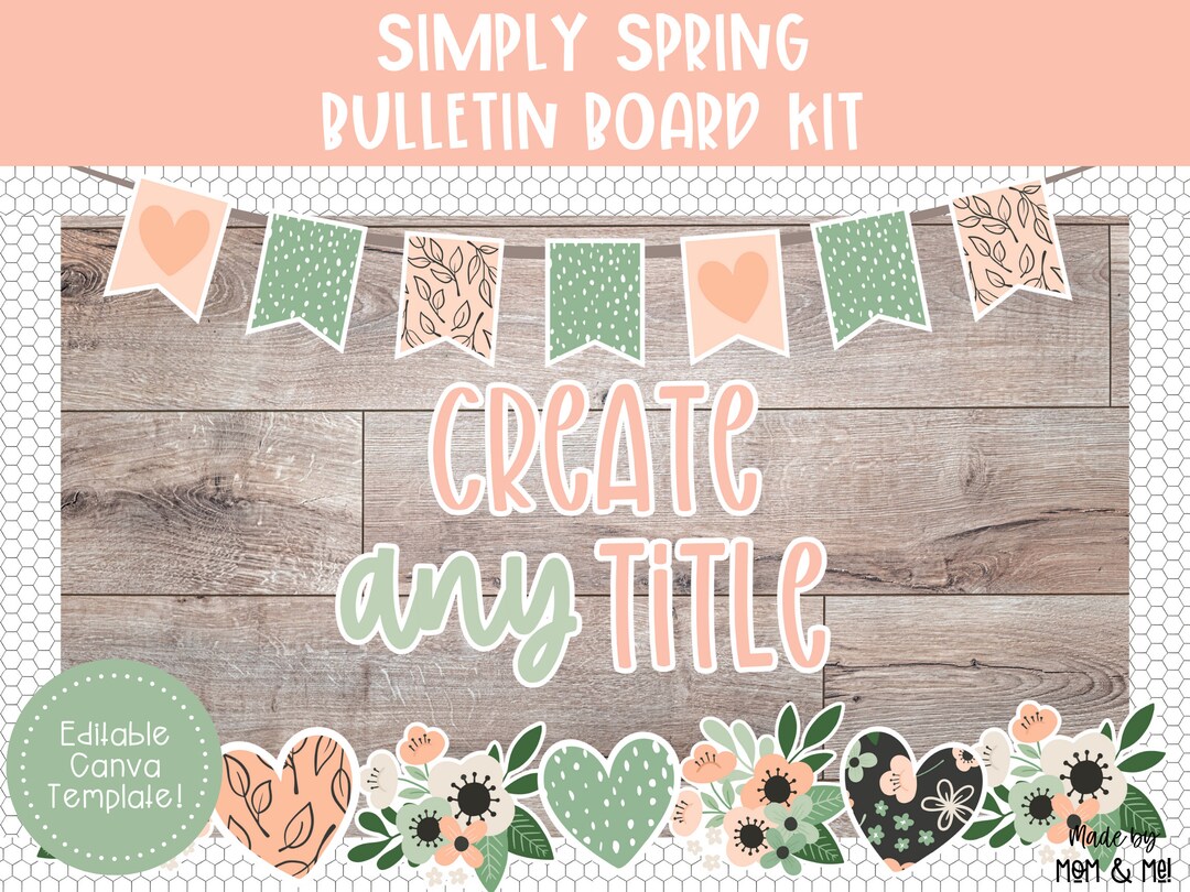 Spring Bulletin Board Kit, Classroom Door Decoration, April Bulletin ...