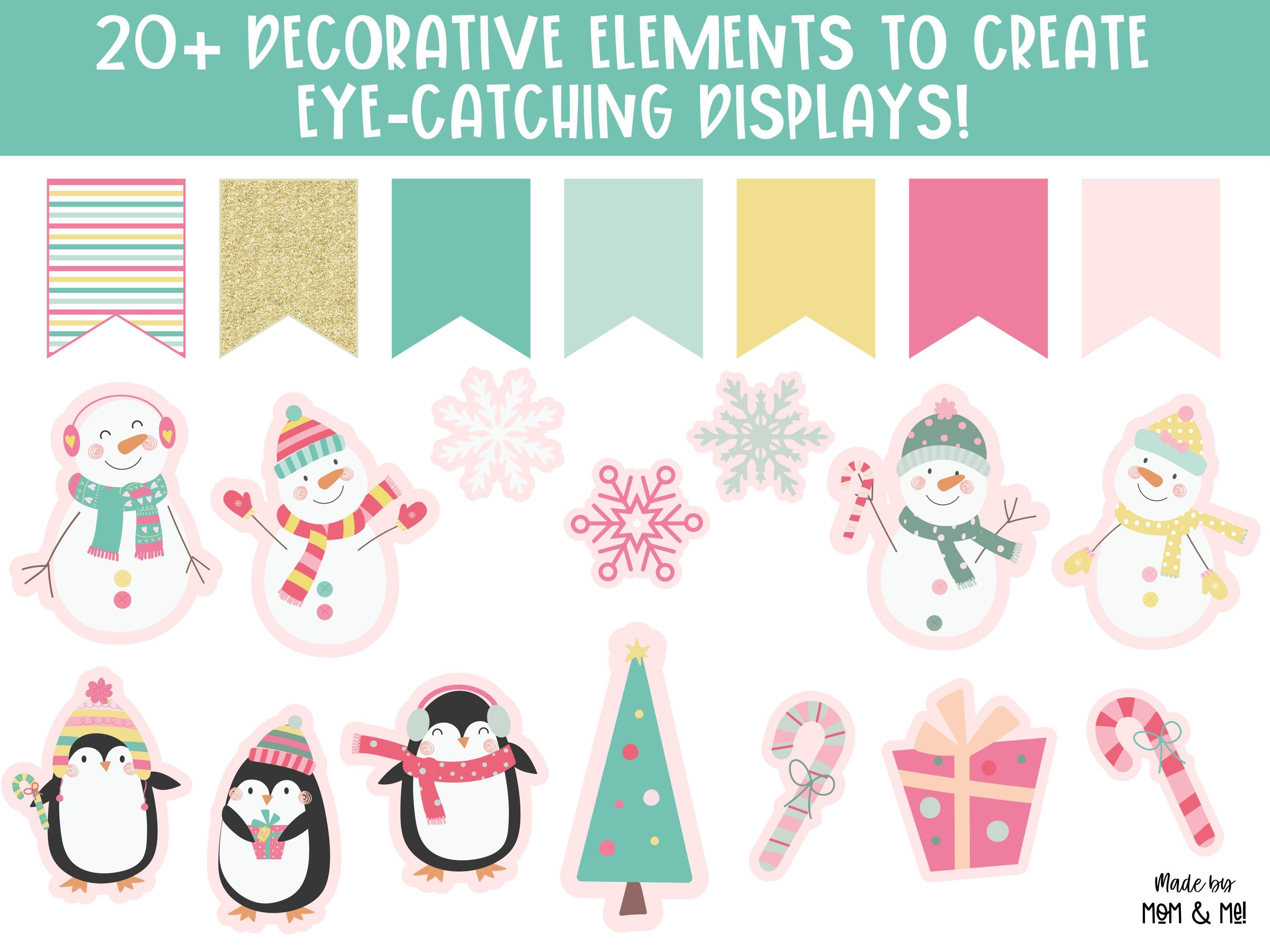 Bulletin Board for Winter, Winter Wonderland Classroom Decor, Winter ...