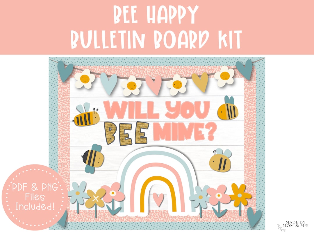 Valentine's Day Bulletin Board Kit, Seasonal Classroom Decor, Printable ...