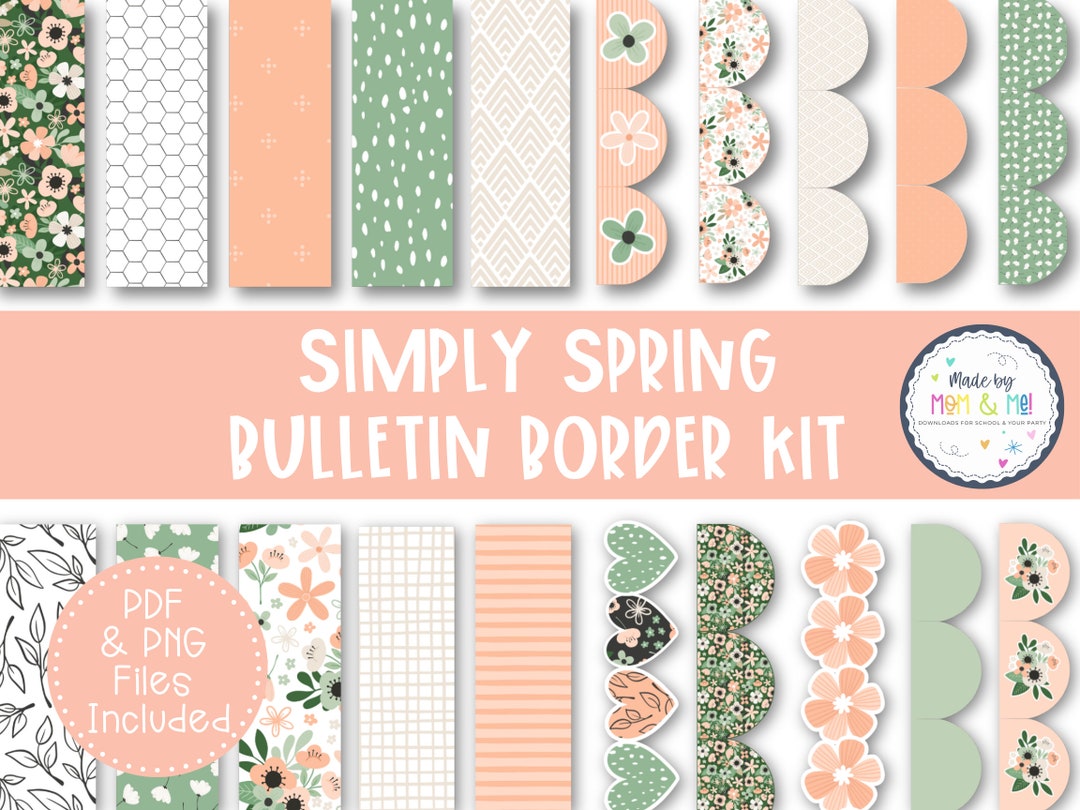 Printable Bulletin Board Borders, Spring Classroom Decor, Spring ...