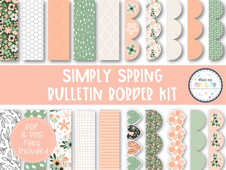 Printable Bulletin Board Borders, Spring Classroom Decor, Spring ...