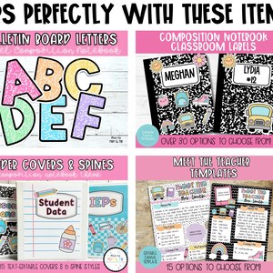 Back to School Bulletin Board, Composition Notebook Classroom Theme ...