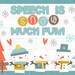 Speech Therapy Room Decor, Winter Bulletin Board Kit, Printable ...