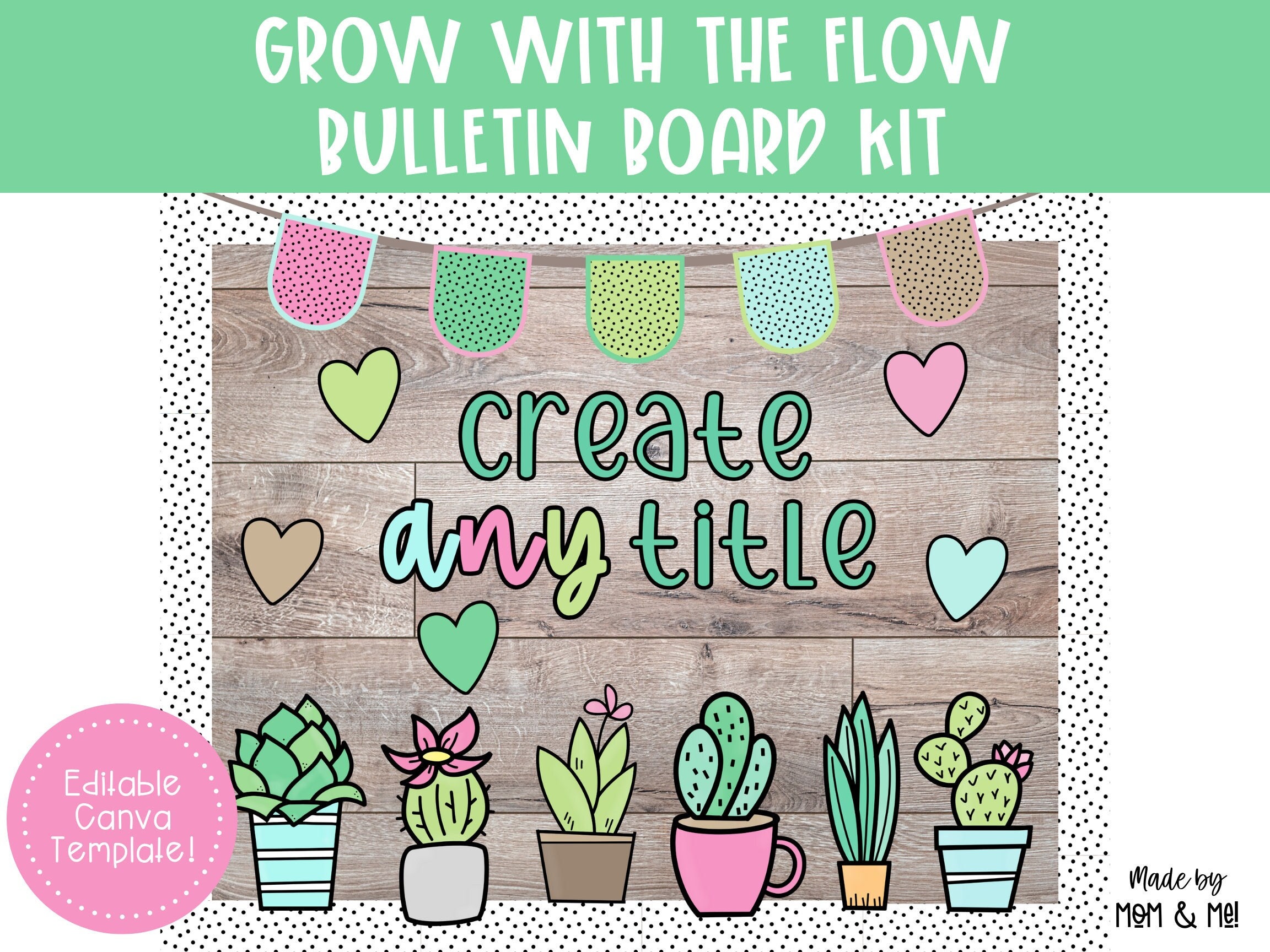 Spring Bulletin Board Kit, Succulent Bulletin Board, Classroom Plant ...