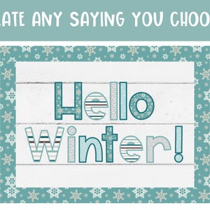 Printable Bulletin Board Letters, Winter Classroom Decor, Primary Font ...