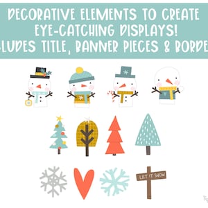 Speech Therapy Room Decor, Winter Bulletin Board Kit, Printable ...