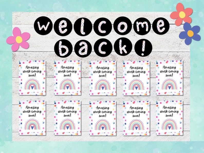 Back to School Bulletin Board Kit, Classroom Decor, Bright Boho ...