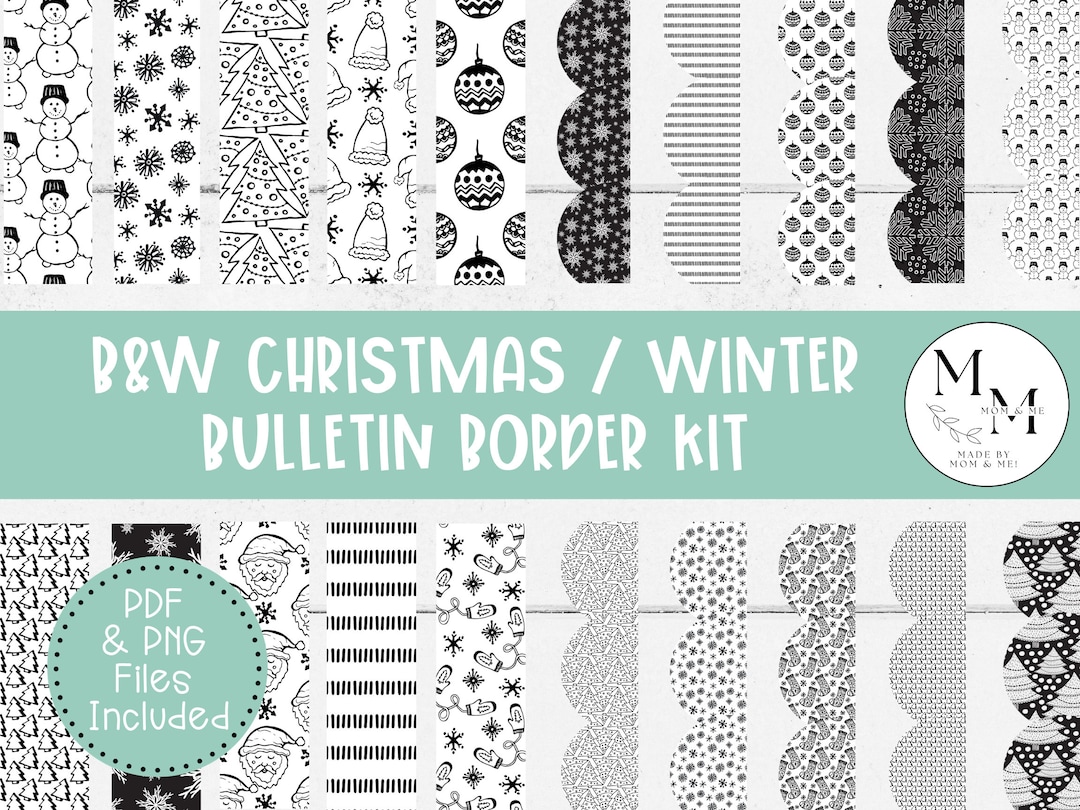 Printable Bulletin Board Border, Christmas Classroom Decor, Holiday ...
