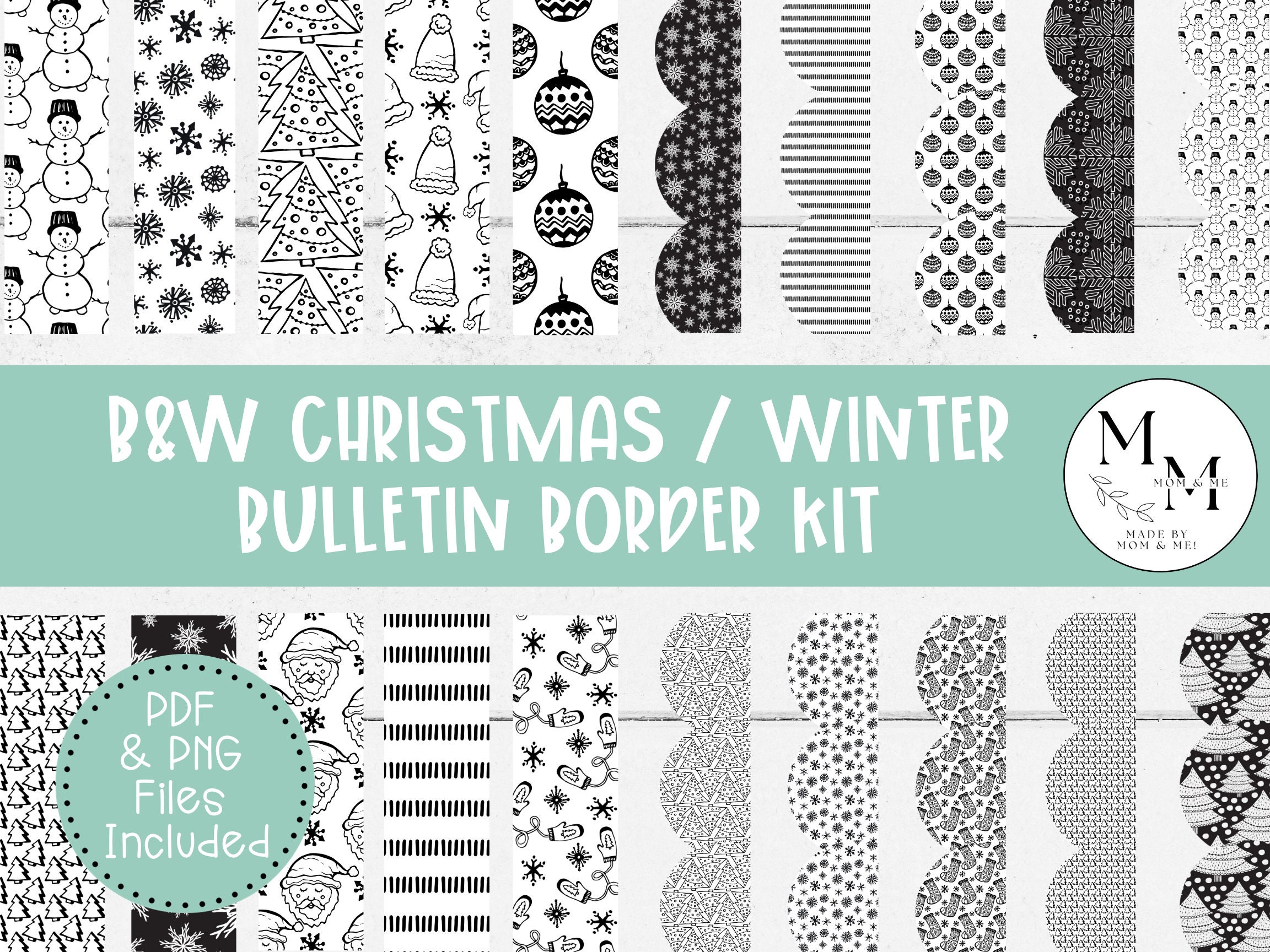 Printable Bulletin Board Border, Christmas Classroom Decor, Holiday ...