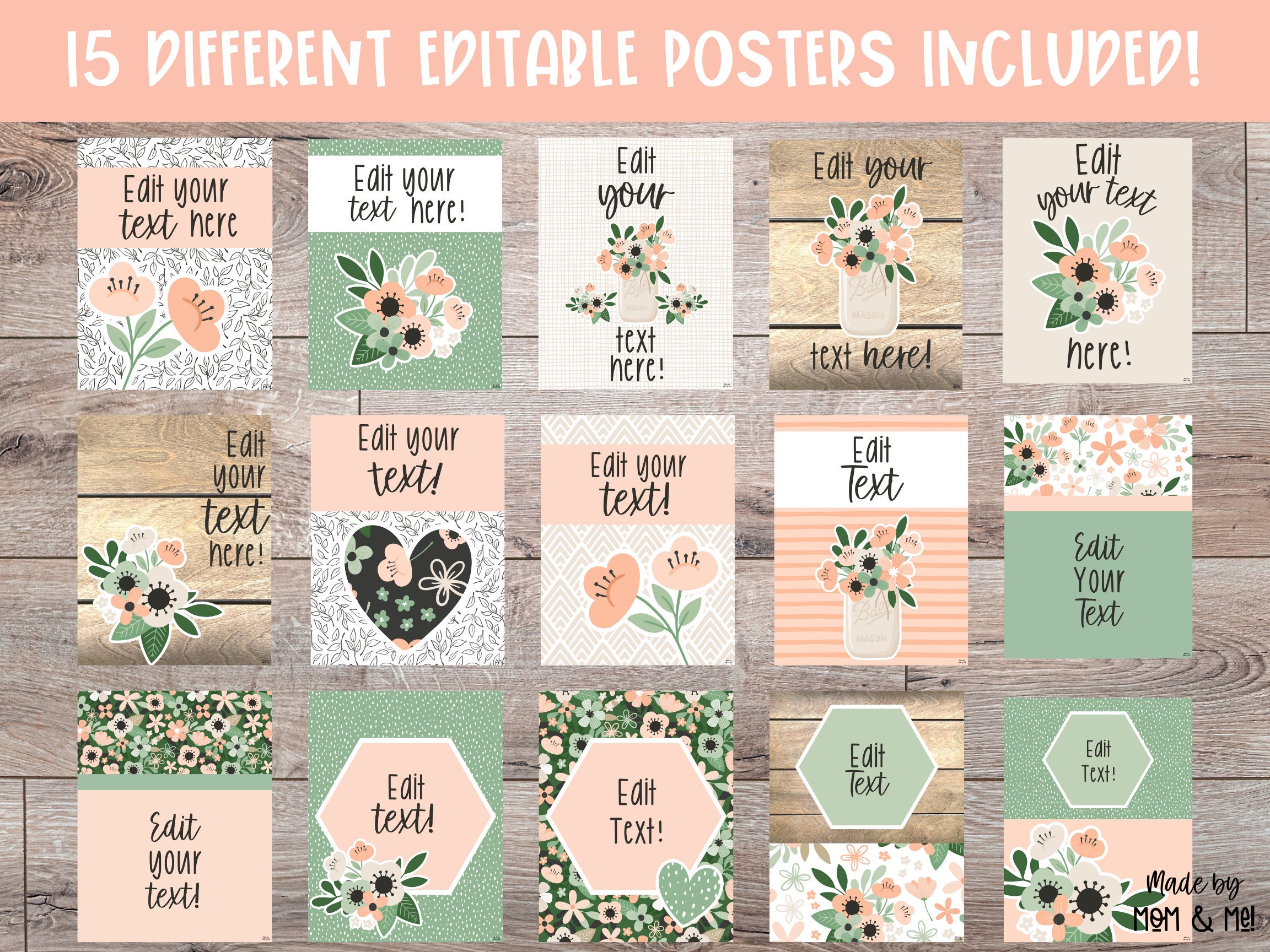 Editable Classroom Posters, Spring Bulletin Board Kit, Printable ...