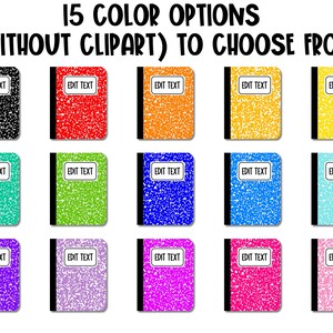 Editable Classroom Labels or Name Tags for School: Composition Notebook ...