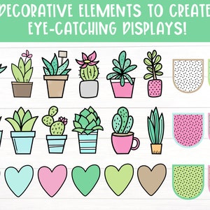 Spring Bulletin Board Kit, Succulent Bulletin Board, Classroom Plant ...