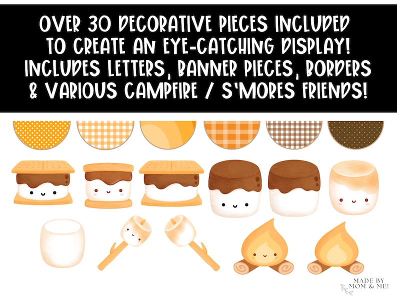 Speech Therapy Room Decor, Bulletin Board Kit, Fall Campfire Smores ...