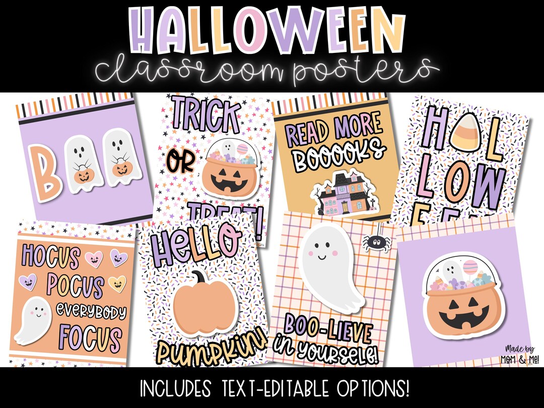 Classroom Posters for Halloween, Fall Bulletin Board, Spooky Season ...