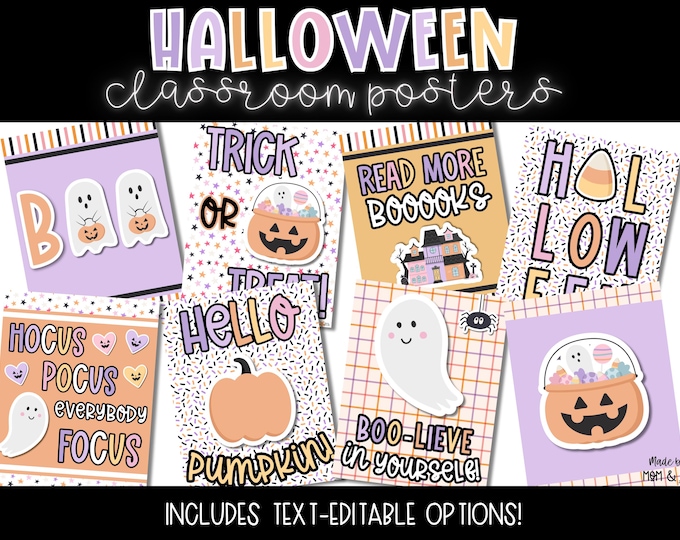 Classroom Posters for Halloween, Fall Bulletin Board, Spooky Season ...
