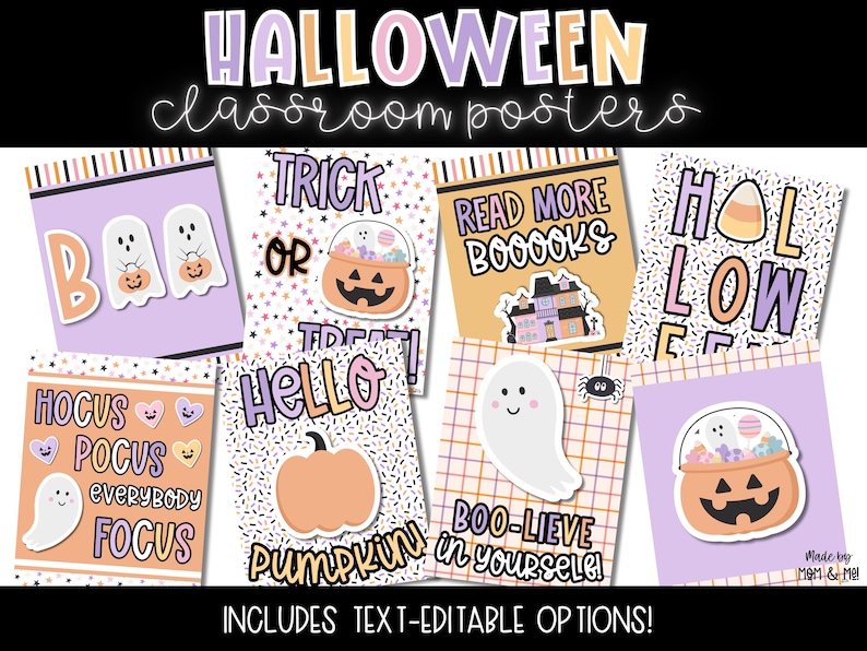 Classroom Posters for Halloween, Fall Bulletin Board, Spooky Season ...