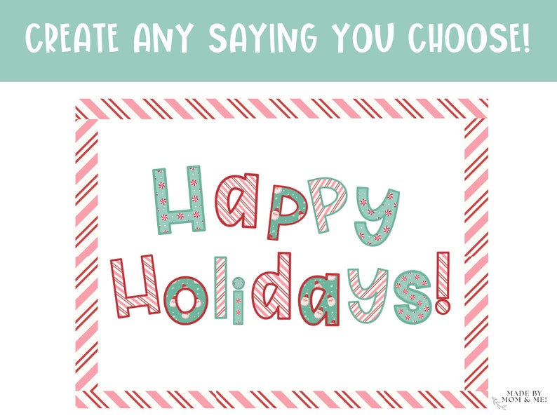 Printable Bulletin Board Letters, Christmas Classroom Decor, Primary ...