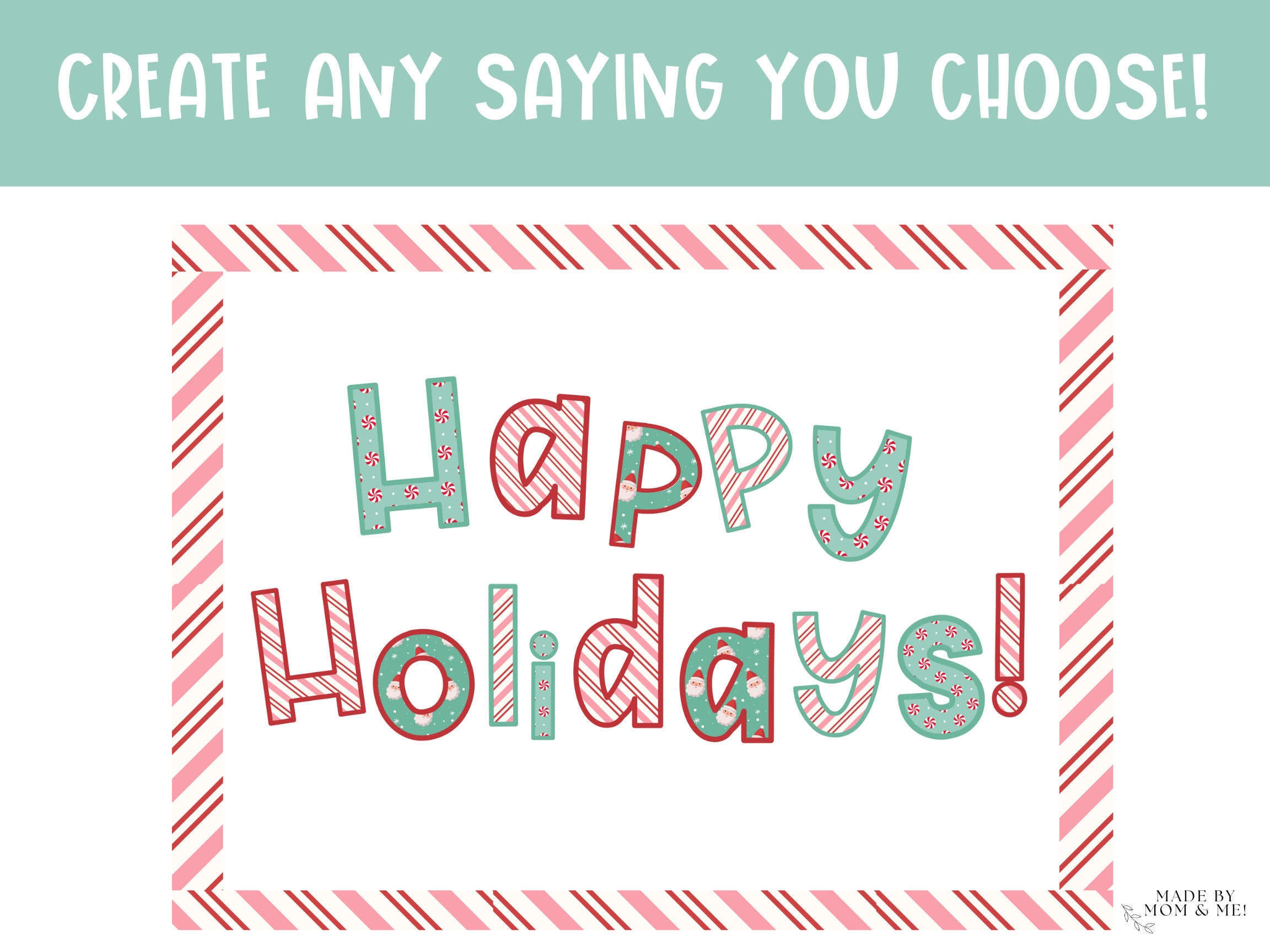 Printable Bulletin Board Letters, Christmas Classroom Decor, Primary ...