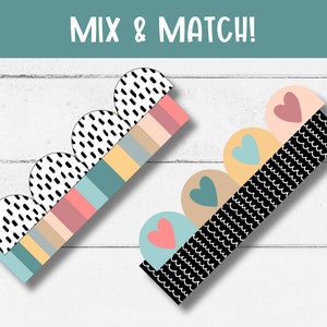 Printable Bulletin Board Border, Boho Rainbow, Classroom Decor, School ...