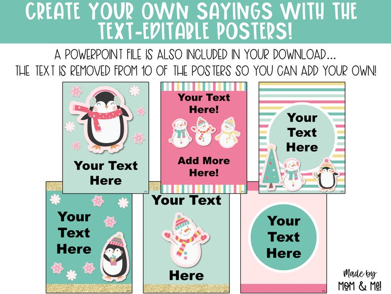 Bulletin Board for Winter, Editable Classroom Posters, Winter Classroom ...