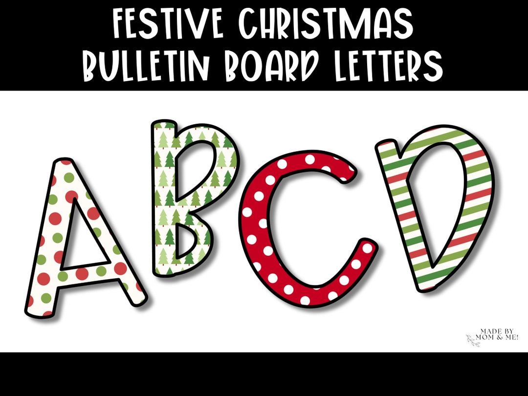 Printable Bulletin Board Letters Christmas Classroom Decor - Etsy
