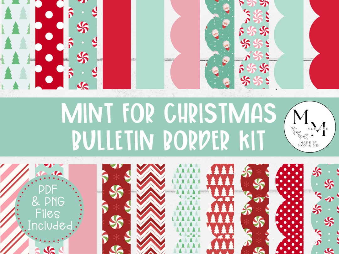 Printable Bulletin Board Border, Christmas Classroom Decor, Holiday ...