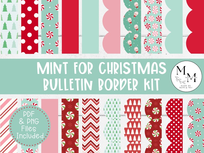 Printable Bulletin Board Border, Christmas Classroom Decor, Holiday ...