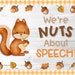 Speech Therapy Room Decor, Bulletin Board Kit, Fall Theme, Nuts About ...