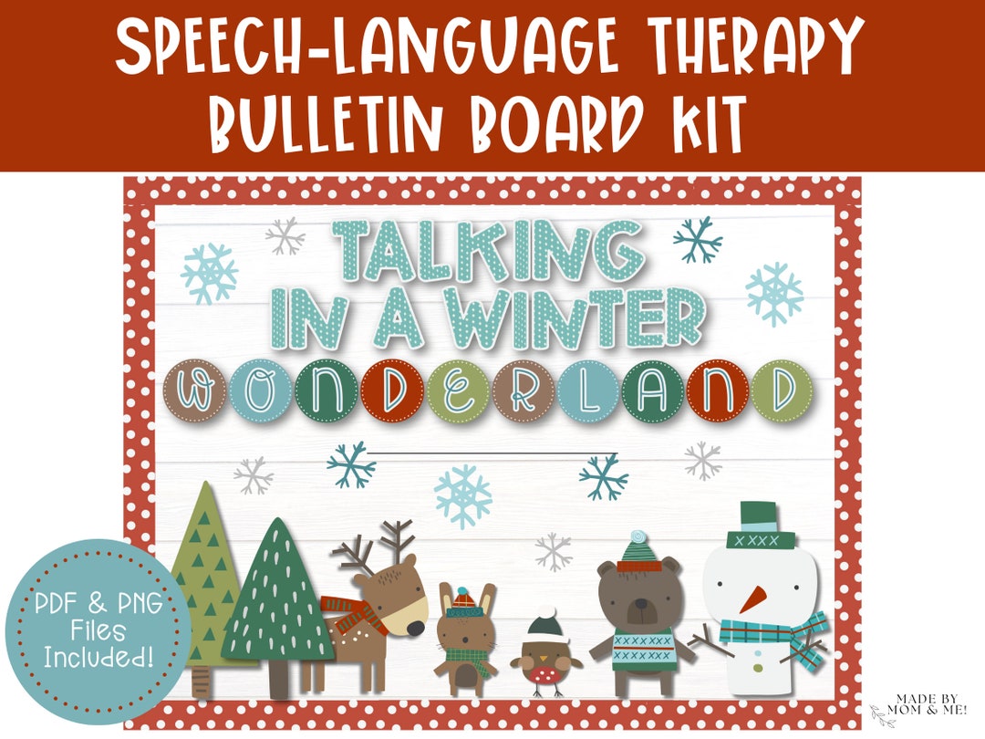Speech Therapy Room Decor, Winter Bulletin Board Kit, Printable ...
