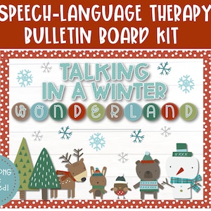 Speech Therapy Room Decor, Winter Bulletin Board Kit, Printable ...