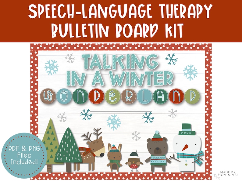 Speech Therapy Room Decor Winter Bulletin Board Kit - Etsy