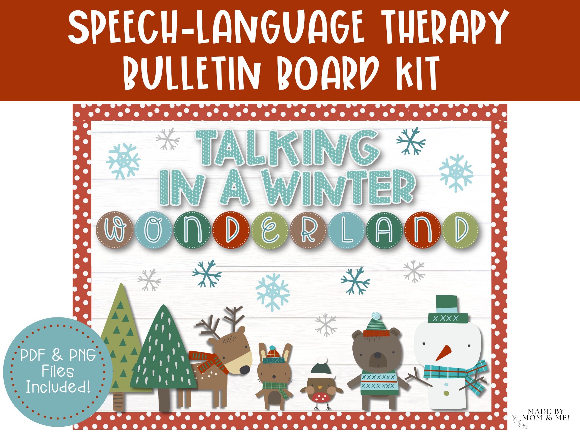 Speech Therapy Room Decor, Winter Bulletin Board Kit, Printable ...