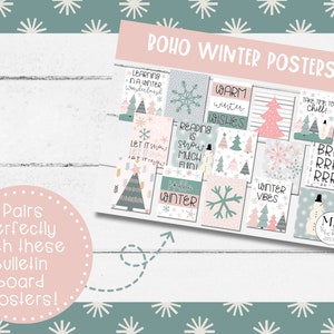 Winter Bulletin Board, Printable Bulletin Board Decor, Bunting Banner ...