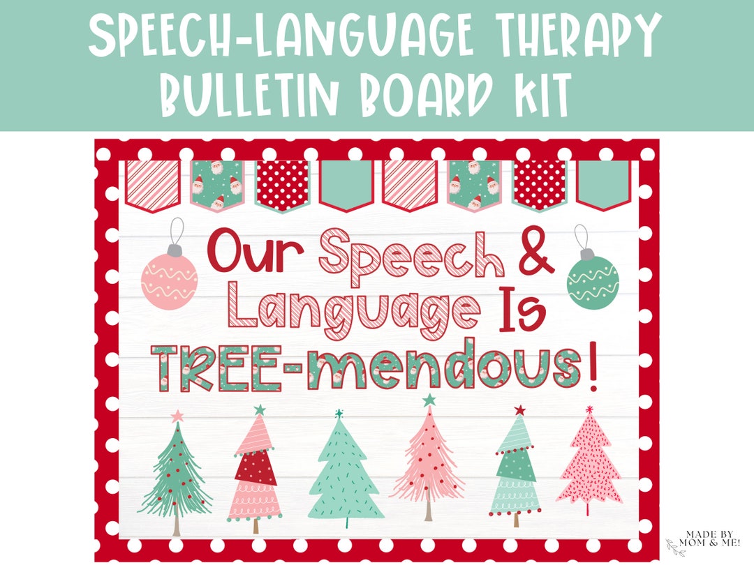 Speech Therapy Room Decor, Christmas Bulletin Board Kit, Speech ...