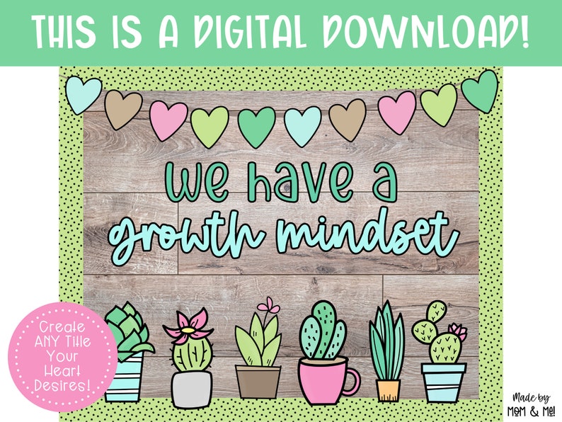 Spring Bulletin Board Kit, Succulent Bulletin Board, Classroom Plant ...