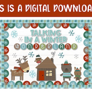 Speech Therapy Room Decor, Winter Bulletin Board Kit, Printable ...