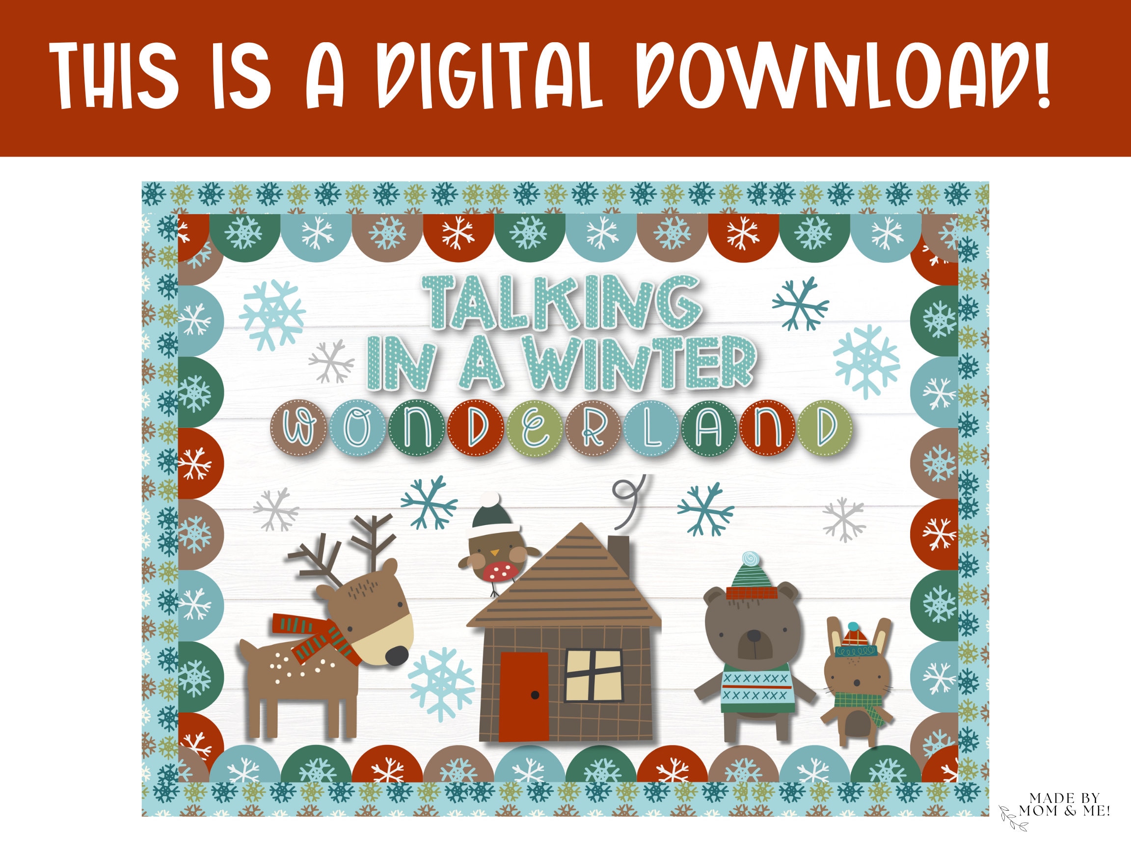 Speech Therapy Room Decor, Winter Bulletin Board Kit, Printable ...